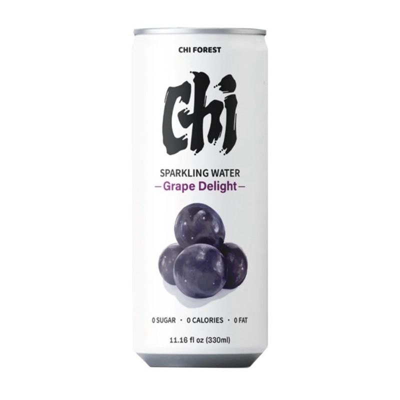 CHI FOREST SPARKLING WATER GRAPE 330ml. Mix888 CHI Forest "Genki ...