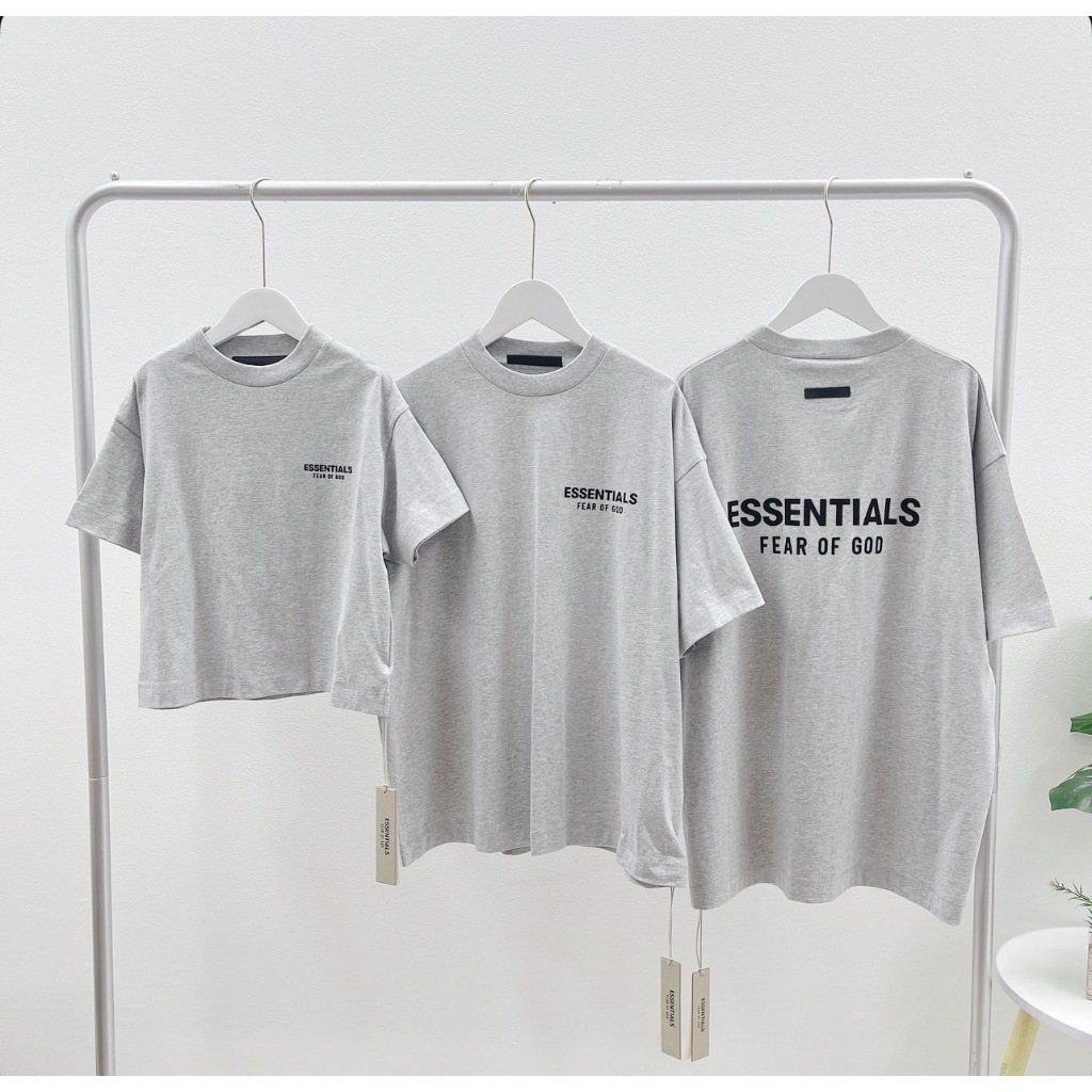 Essentials Jersey tee ( Light Grey) | Shopee Thailand