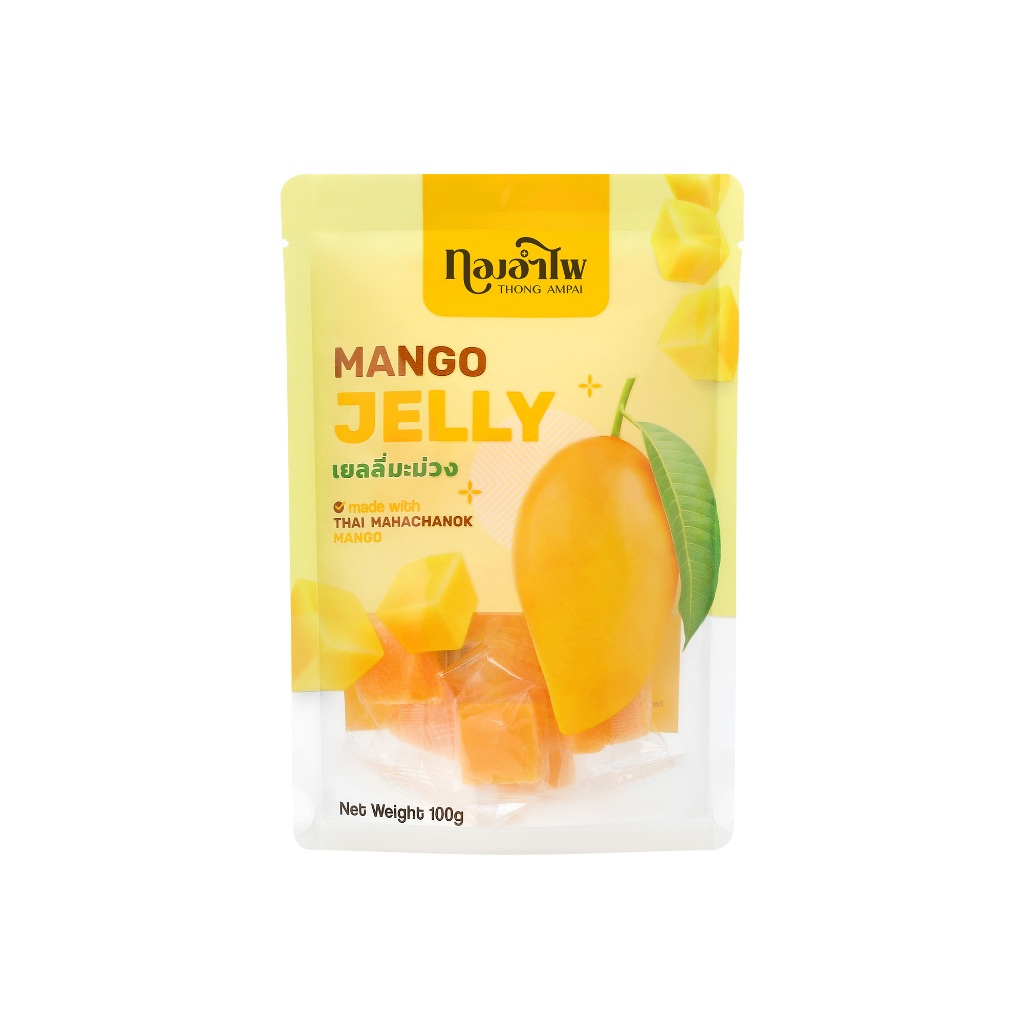 ทองอำไพ เยลลี่มะม่วง (รูปมะม่วง) 100 กรัม THONG AMPAI MANGO JELLY ...