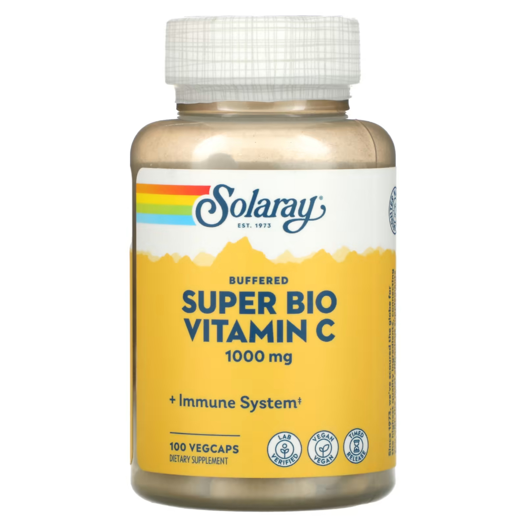 Solaray, Buffered Super Bio Vitamin C, 1,000 mg, 100 VegCaps, EXP: 2027 | Shopee Thailand