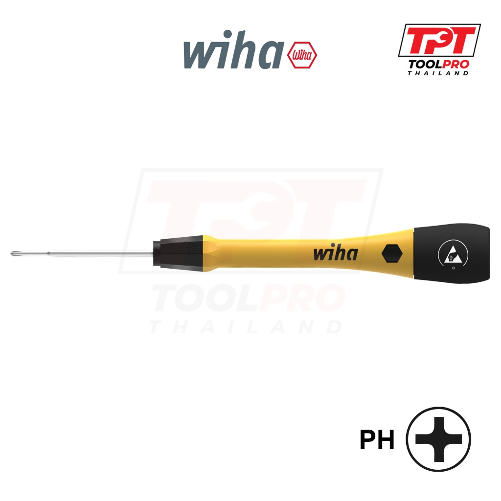 Wiha ไขควงไมโคร 271P ESD Safe PicoFinish Precision Screwdriver (PH0 ...