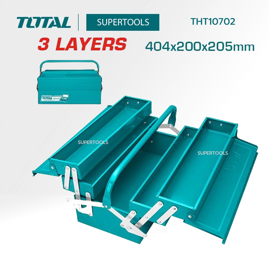 TOTAL กล่องเครื่องมือช่าง 3 ชั้น (วัสดุ : เหล็ก) ( Tools Box ) รุ่น THT10701 / THT10702 ...