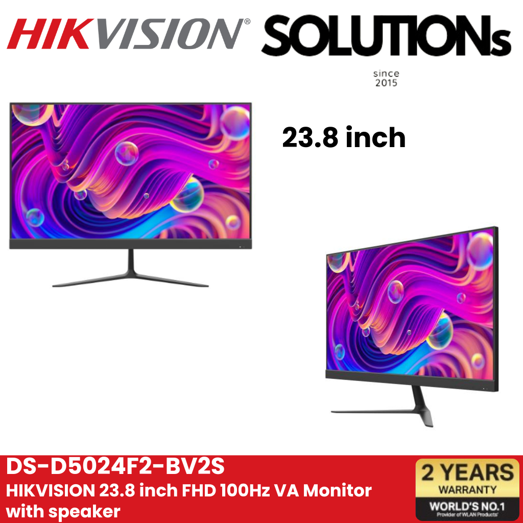 HIKVISION DS-D5024F2-BV2S 23.8 inch FHD 100Hz VA Monitor with speaker ...
