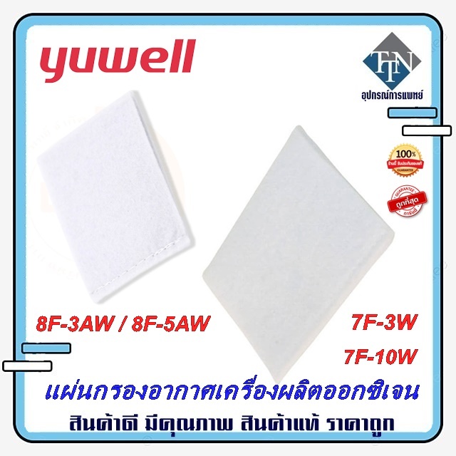 แผ่นกรองอากาศ ไส้กรองอากาศ เครื่องผลิตออกซิเจน Yuwell 8F-3AW/ 8F-5AW 7F ...