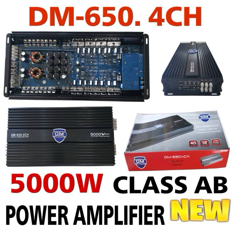 เพาเวอร์แอมป์ DM-650. 4CH 5000W Class AB | Shopee Thailand