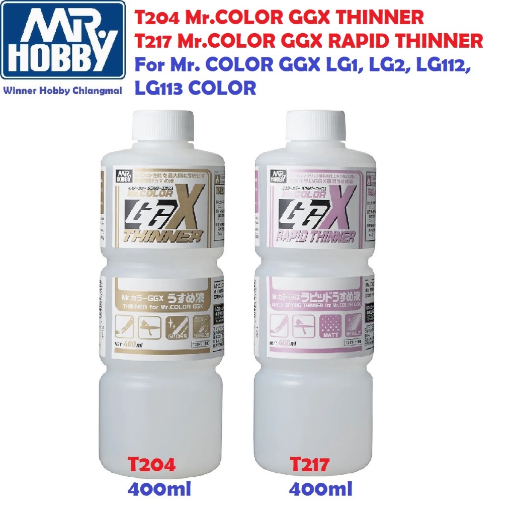 Mr. Hobby Mr. Color GGX T204 Thinner, T217 Rapid Thinner 400ml for Mr. Color GGX color | Shopee ...