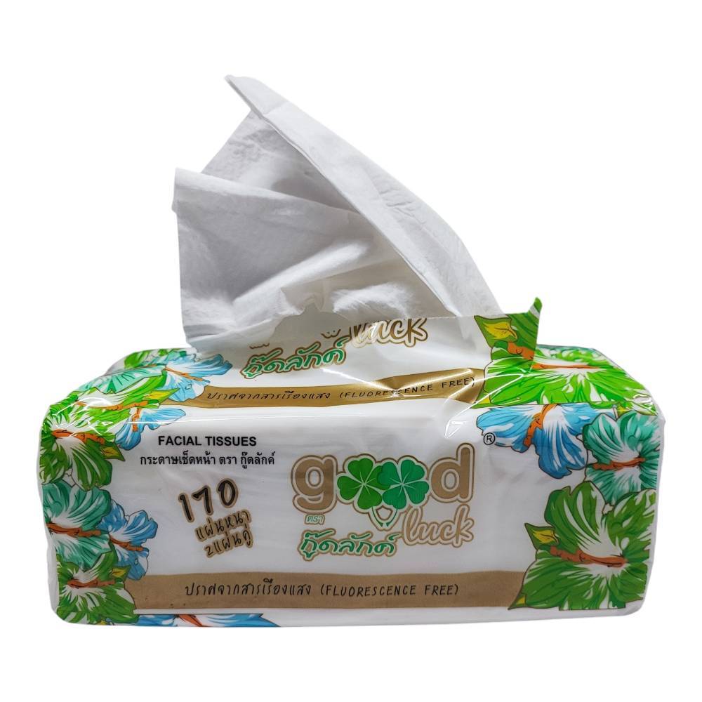 กระดาษเช็ดหน้า Facial Tissues ตรา กู๊ดลักค์ Good Luck ขนาด 140 กรัม ...
