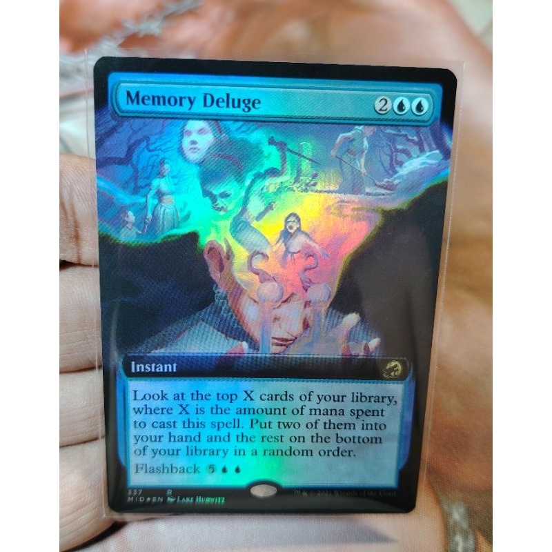 Memory Deluge Extended Foil (Blue) Magic The Gathering (MTG) Condi : EX ...