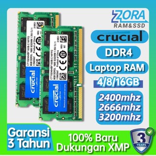 Crucial 4GB/8GB/16GB Laptop RAM DDR4 2Rx8 แรม 2400MHZ 2666MHZ 3200MHZ ...