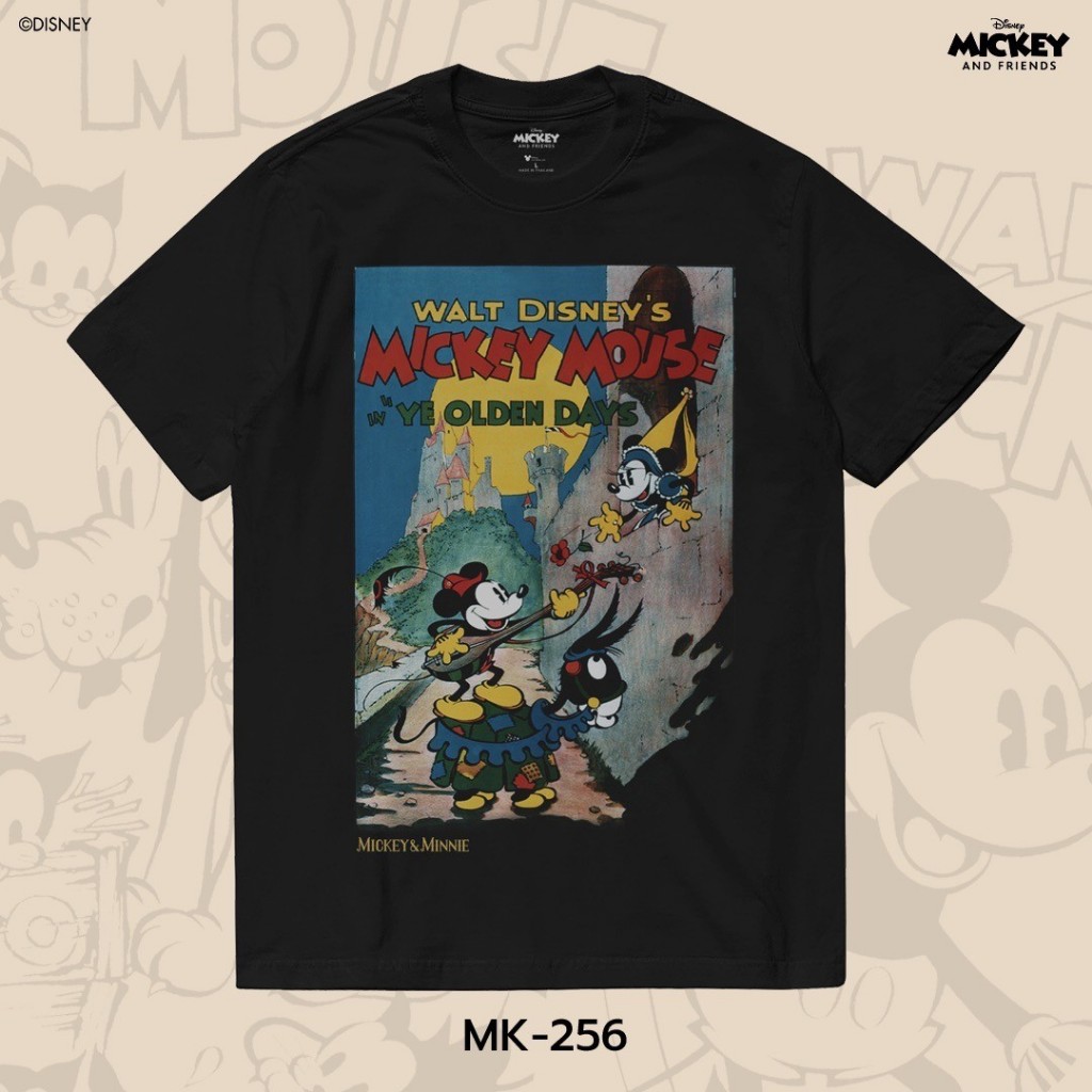 Power 7 Shop เสื้อยืดการ์ตูน "Mickey & Minnie" ลิขสิทธ์แท้ DISNEY (MK-256) | Shopee Thailand