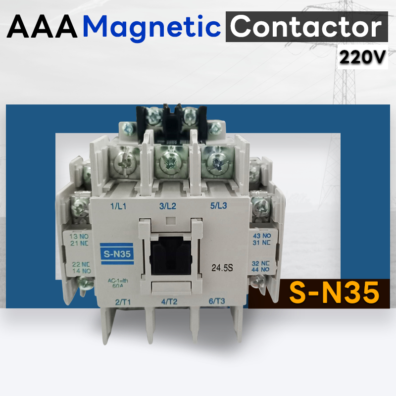 AAA แมกเนติก คอนแทคเตอร์ SN-35 Coil AC220V Magnetic AC Contactor S-N35 | Shopee Thailand