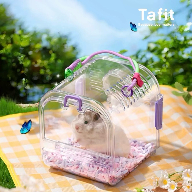 [Tafit] กรงพกพาใส กรงพกพาสัตว์เลี้ยง กรงพกพาแฮมสเตอร์ แฟตเทลเจอร์บิล นก ...