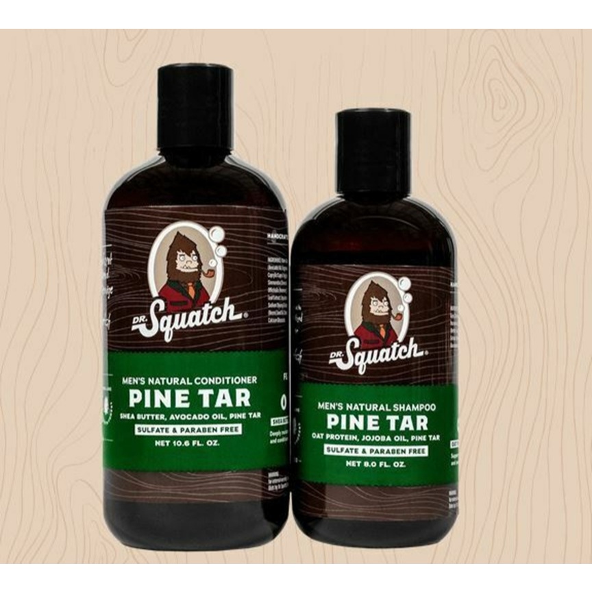 พร้อมส่ง ของแท้ Dr. Squatch Shampoo & Conditioner Duo (236ml+340ml) (Pine Tar/Fresh Falls ...