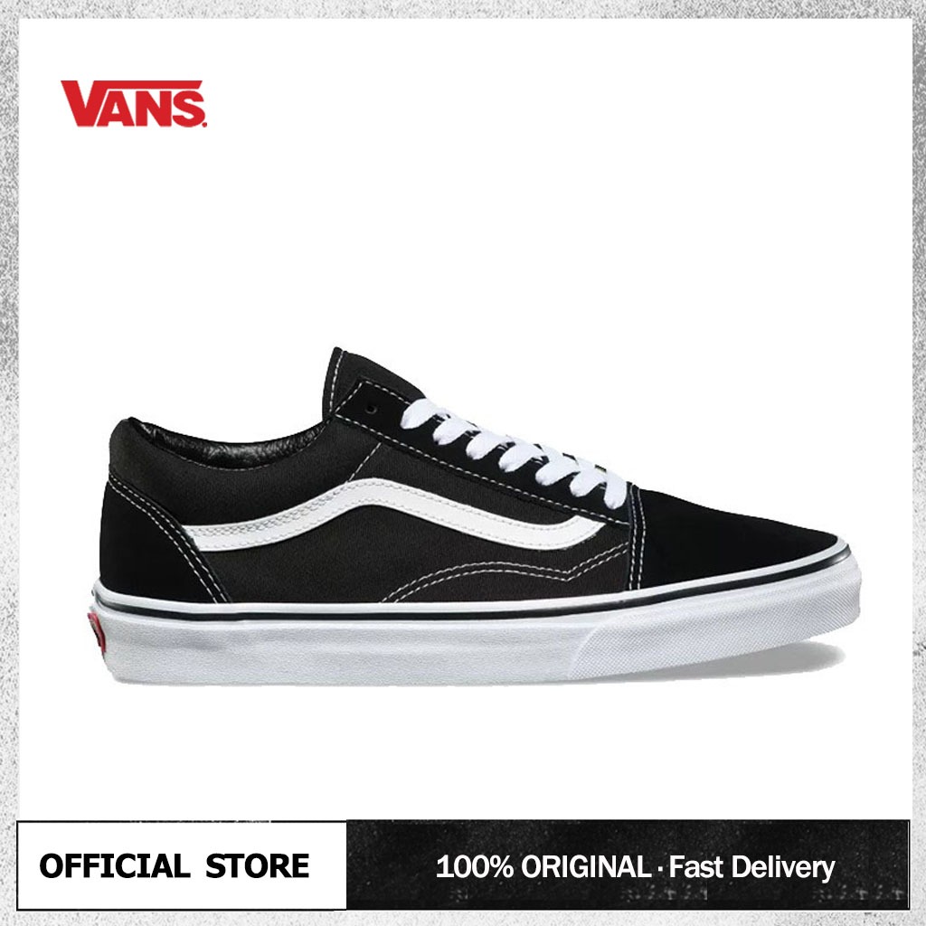 (การจัดส่งที่รวดเร็ว) การันตีของแท้ 100% VANS Old Skool (Classic) - Black รองเท้า แวนส์ โอวสคูล ...