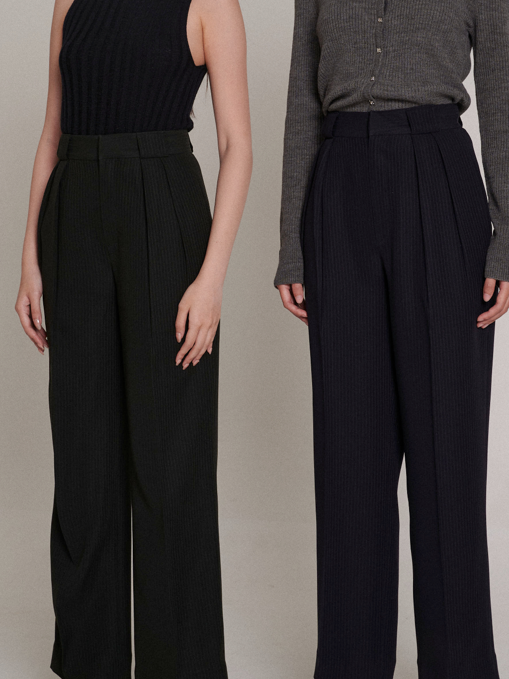 MIST OF RAIN - Uncle Pants สี Midnight Stripe, ดำอมเขียว Green stripe ...