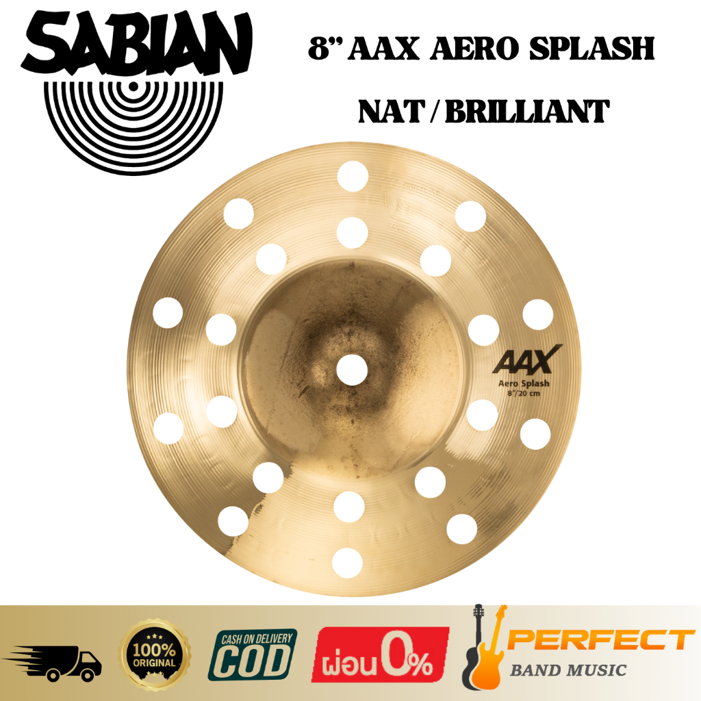 ฉาบกลองชุด SABIAN 8” AAX AERO SPLASH NAT / BRILLIANT | Shopee Thailand