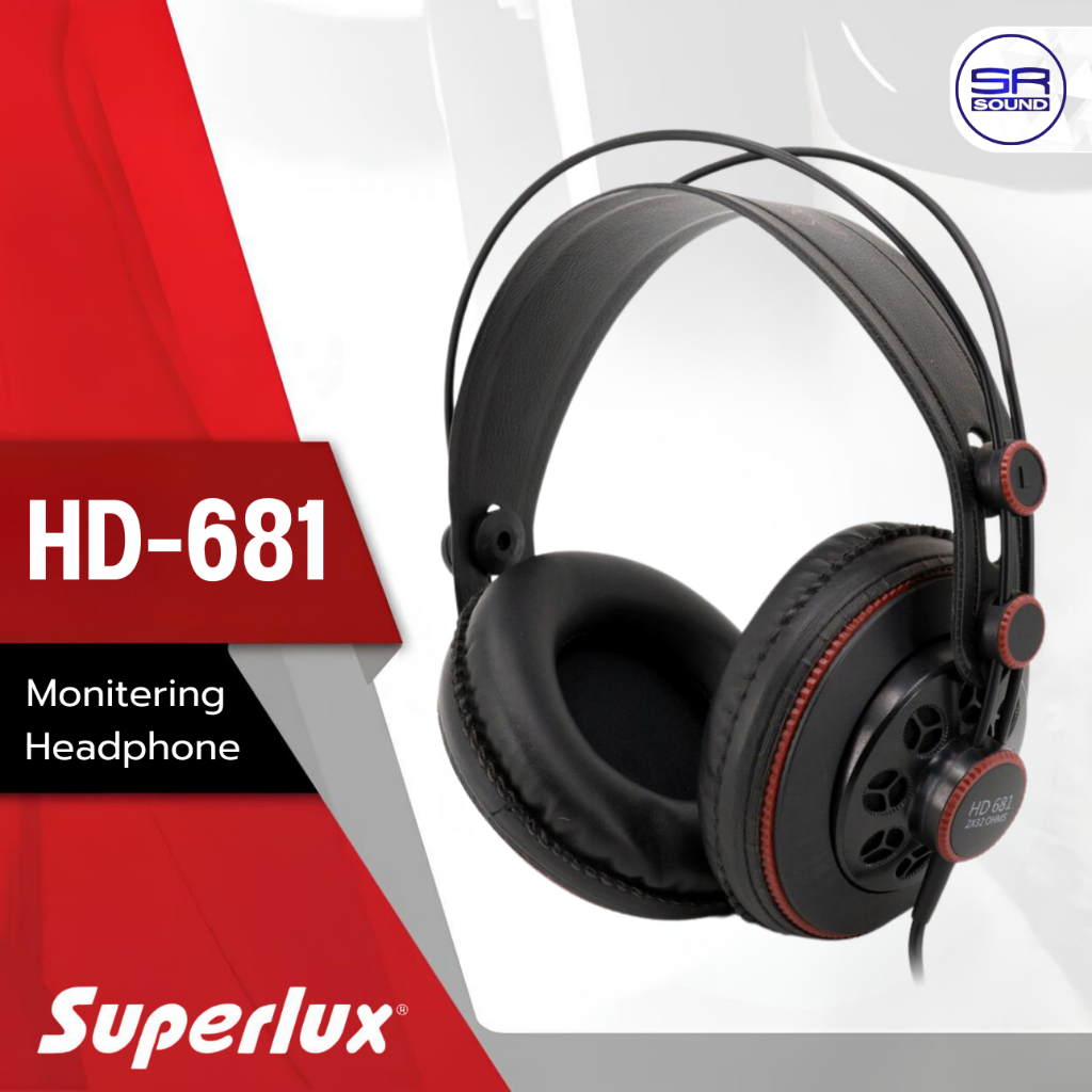 SUPERLUX HD681 AIR Headphone หูฟังครอบหู หูฟังมอนิเตอร์ ฟังเพลง เล่นเกมส์ สตูดิโอ มิกซ์ HD-681 ...