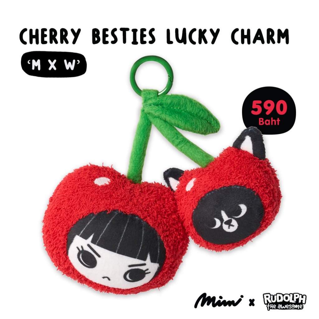 Mimi x Rudolph พวงกุญแจลูกเชอร์รี่ Cherry Besties Lucky Charm MxW Keychain Doll A9Z5RE | Shopee ...