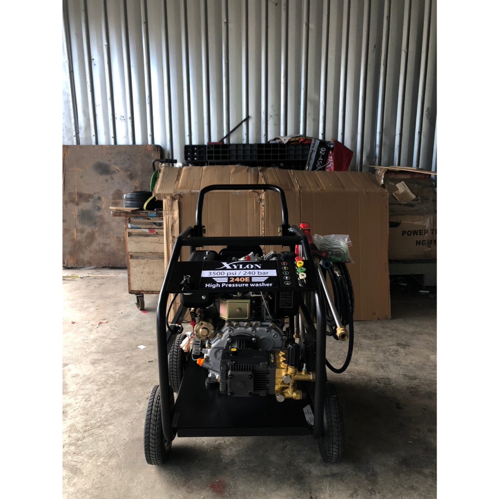 เครื่องฉีดน้ำแรงดันสูงเครื่องยนต์ดีเซล 10 แรงม้า 240 บาร์ Diesel Engine ...