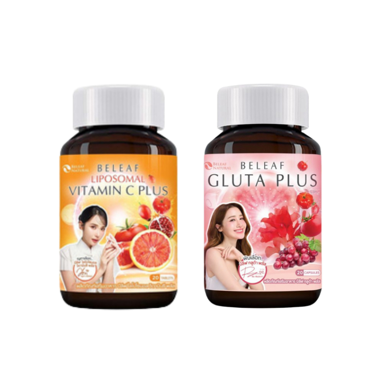 (1 กระปุก) Beleaf Gluta Plus บีลีฟ กลูต้าพลัส / ไลโปโซมอล วิตามินซี ...