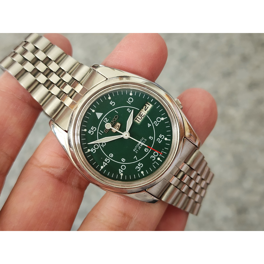 นาฬิกา Seiko Men's Watch Automatic 7S26 Militay หน้าเขียว green dial ...
