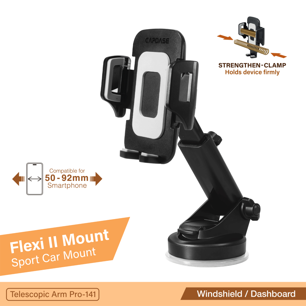CAPDASE FLEXI II Sport Car Mount Telescopic Arm Pro-141 flippable Arm ...