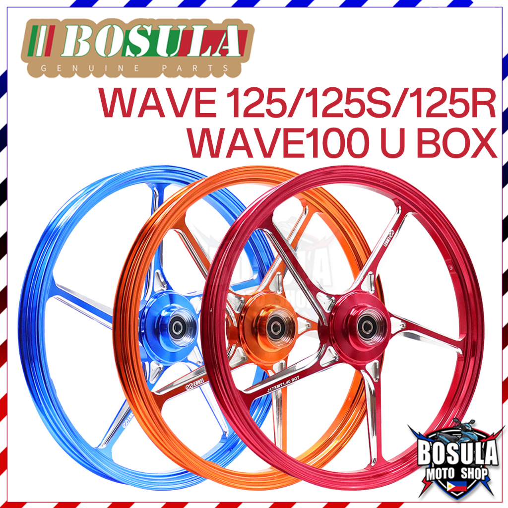 BOSULA สำหรับ 1.4x1.6-14 CNCล้อแม็ก สำหรับเวฟ125 WAVE125 WAVE125R WAVE125S WAVE100S UBOXสินค้า ...