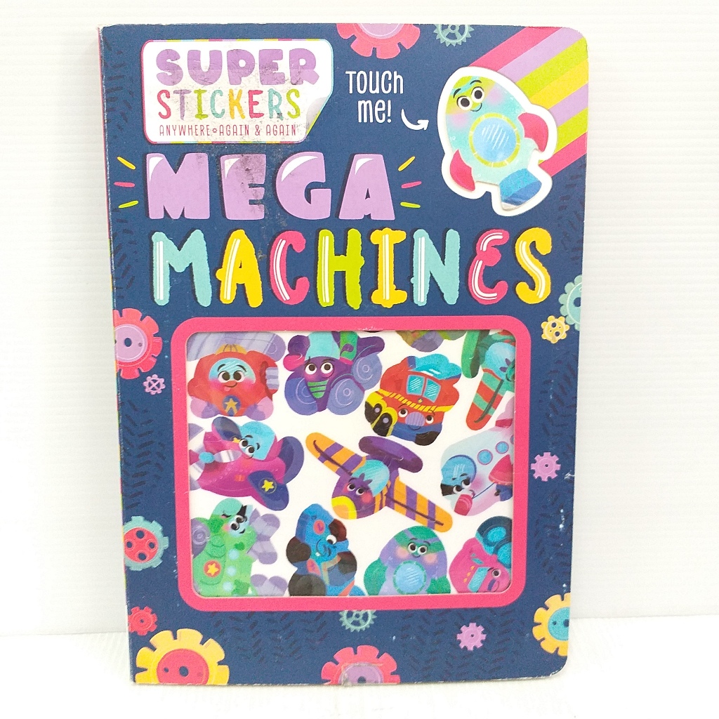 Mega Machines Sticker Book นิทานภาษาอังกฤษ มือสอง สติ๊กเกอร์ใช้แล้วใช้ ...