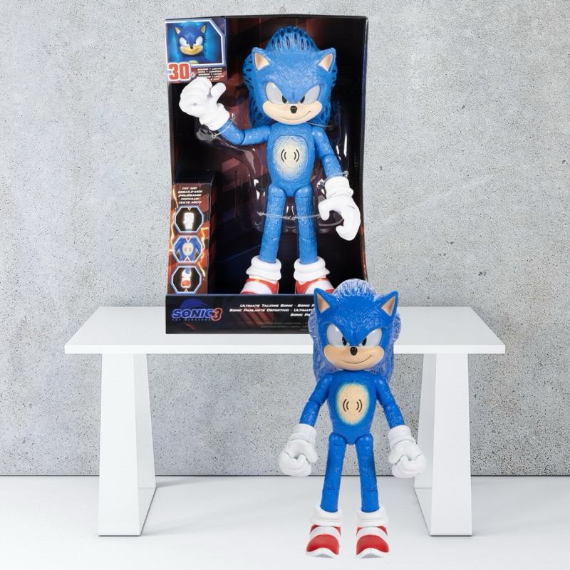 Sonic The Hedgehog 3 Ultimate Talking Sonic 12-Inch Figure, Features 30 ...