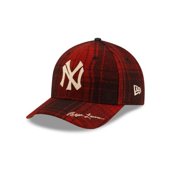 POLO RALPH LAUREN x MLB NEW YORK YANKEES COO SCARLET 49FORTY CAP ...