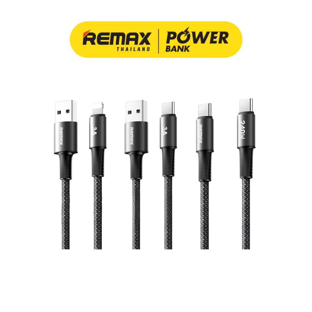 Remax Cable C12 / C13 / C15 / C17 สายชาร์จ ชาร์จเร็ว 15W / 30W / 240W ...