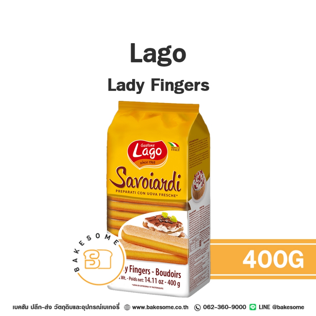 [[ยกลัง 10 แพค]] LAGO Lady Finger Lady Fingers Ladyfingers Savoiardi ...