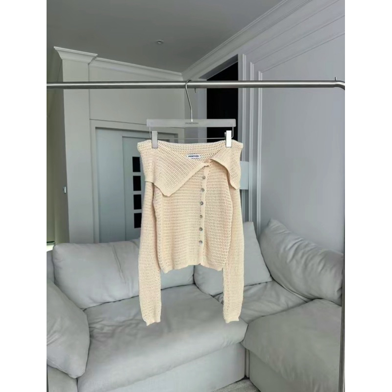 เสื้อถัก แบรนด์ Promthong สีครีม มือ2 | Shopee Thailand