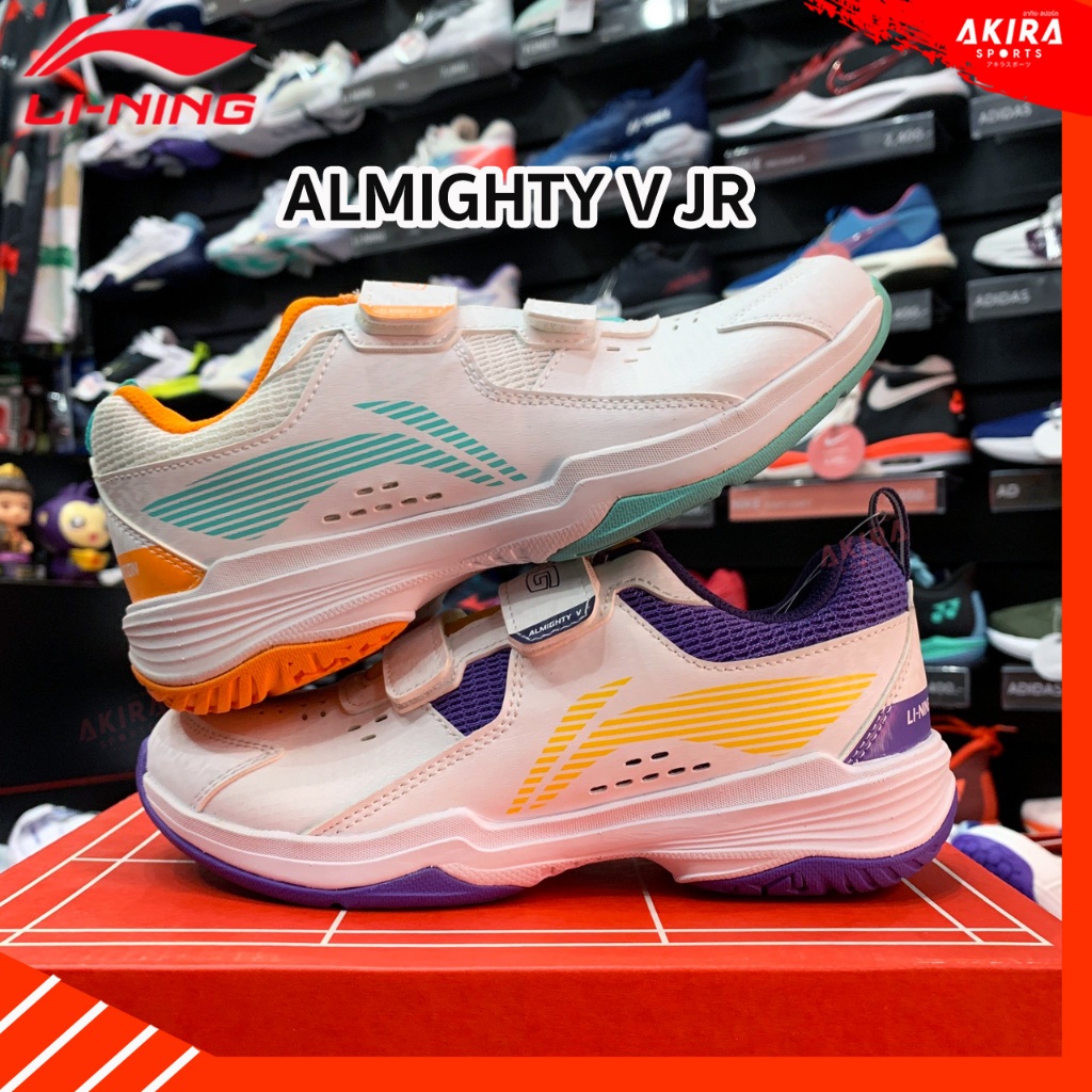 LI-NING รองเท้าแบดมินตันเด็ก Lining badminton Shoe : ALMIGHTY V JUNIOR ...