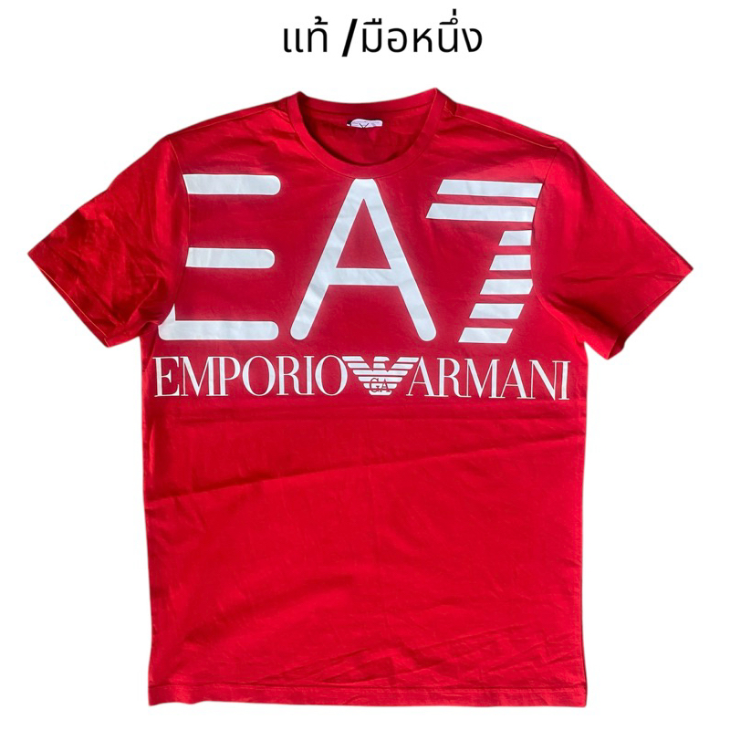แท้ เสื้อยืดสีแดง armani ea7 อก42 size L อามานี่ แฟชั่นผู้ชาย | Shopee Thailand