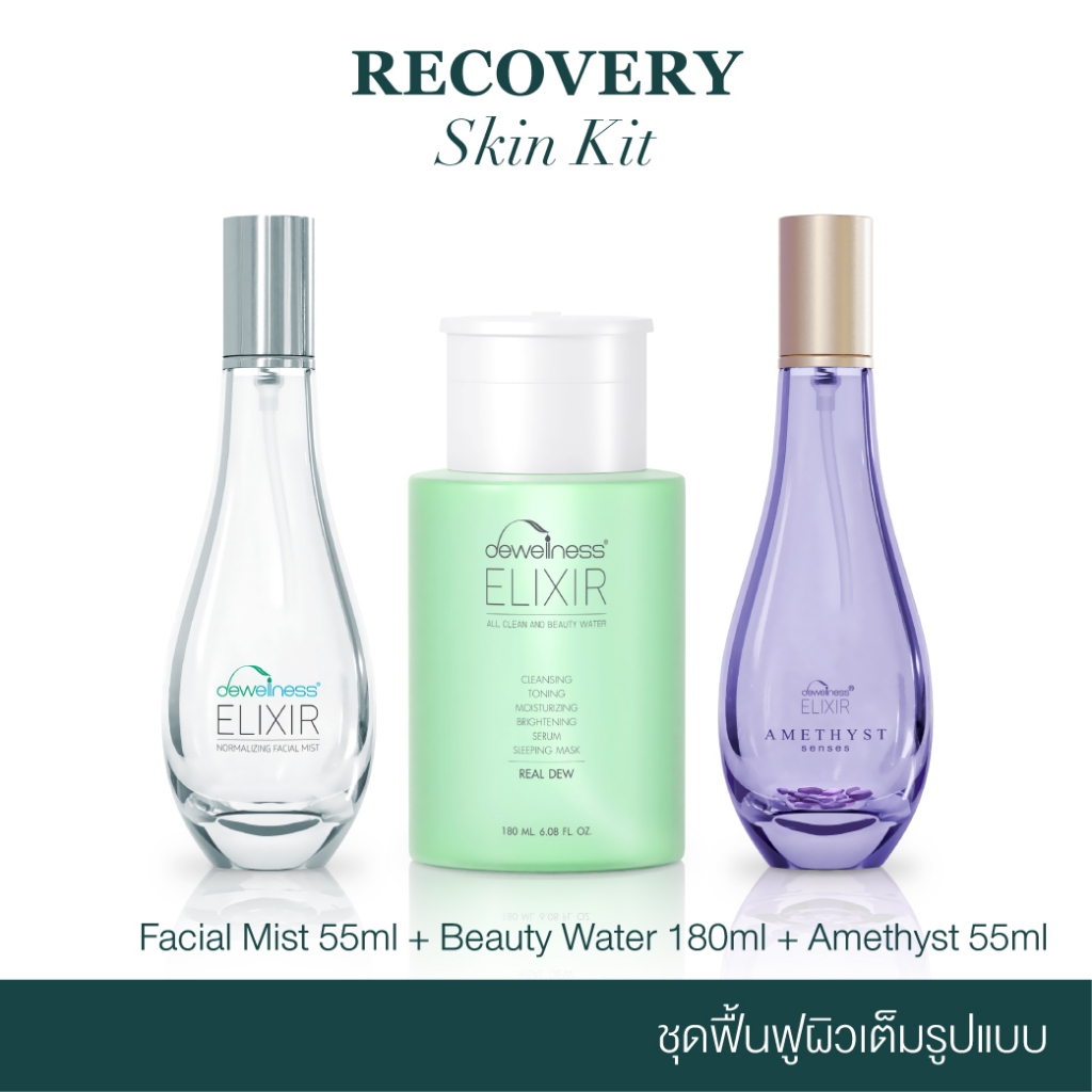 DEWellness Elixir Recovery Skin Kit – ชุดฟื้นฟูผิวเต็มรูปแบบ | Shopee ...