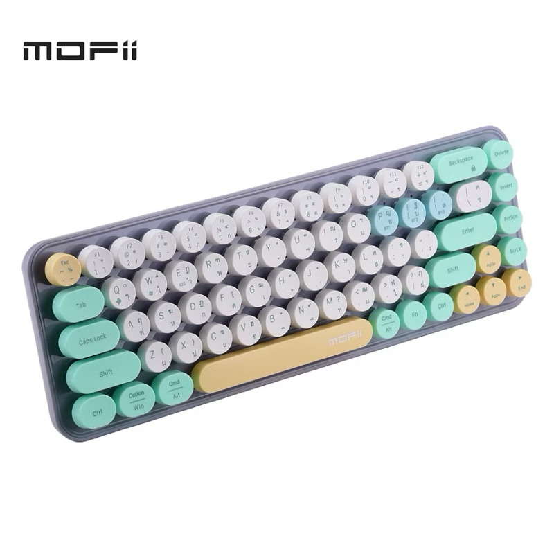 คีย์บอร์ดไร้สาย MOFii Bluetooth Brownie Grey Forest คีย์บอร์ดบลูทูธไร้ ...
