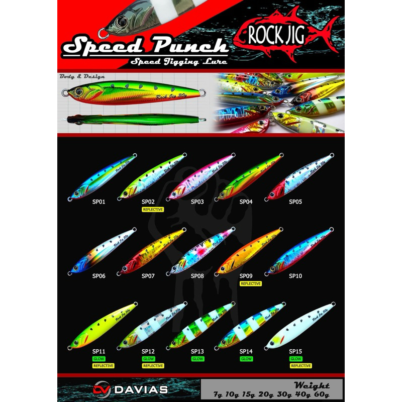 New!!เหยื่อจิ๊ก ROCK JIG รุ่น Speed Punch. 40-60 กรัม งานมาตราฐาน ...