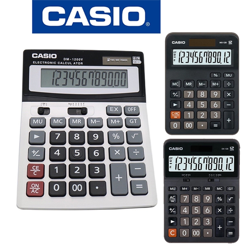 ของแท้100% เครื่องคิดเลข เครื่องคิดเลขCASIO DM-1200V หน้าจอ 12หลัก จอ ...