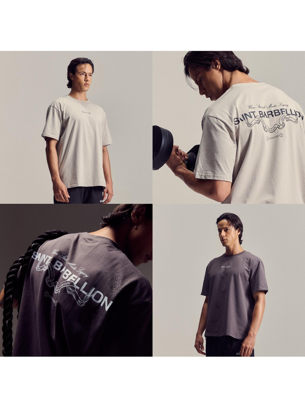 Saint Barbellion เสื้อออกกำลังกาย Semi-Oversize Gym T-Shirt ผ้า Cotton ...