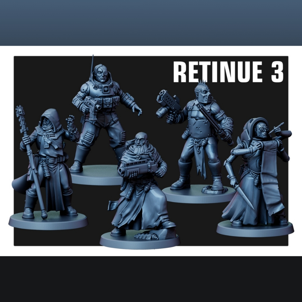 Retinue Set 3 - Retinue - Humanoid Human Cultist Construct / 28mm scale ...