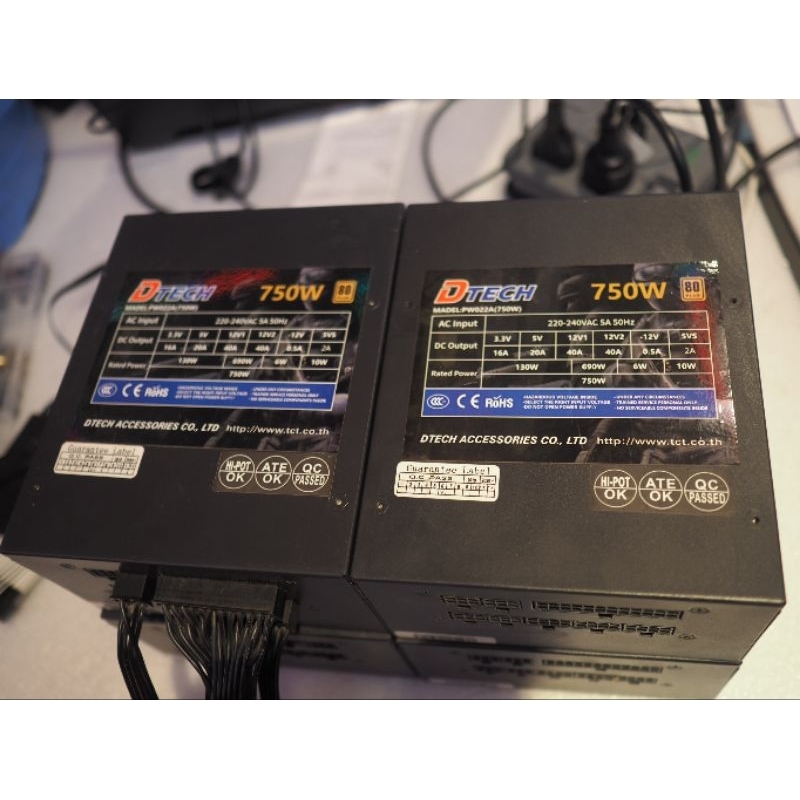 [PowerSupply] PSU DTECH 750W 80+ Bronze สายมีพอใช้ | Shopee Thailand