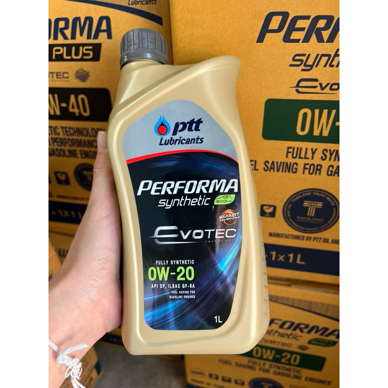 น้ำมันเครื่อง PTT performa synthetic evotec 0w-20 API SP ขนาด 1 ลิตร ...