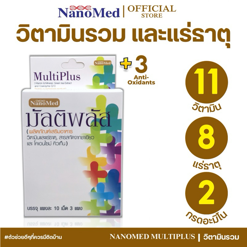 NanoMed MultiPlus วิตามินรวม แร่ธาตุ และสารต้านอนุมูลอิสระ ช่วยบำรุง ...