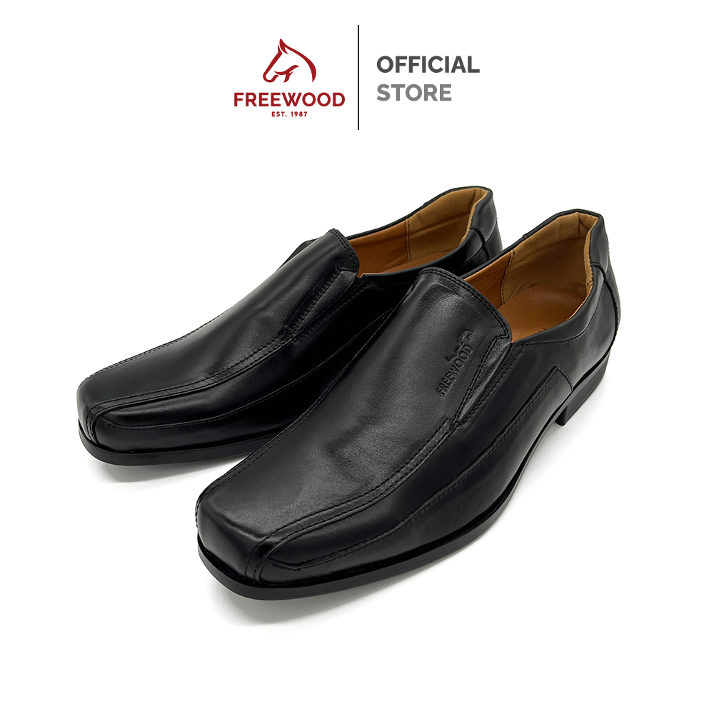 FREEWOOD BUSINESS SHOES รองเท้าคัทชูผู้ชาย หนังแท้ รุ่น 52-526 สีดำ ...