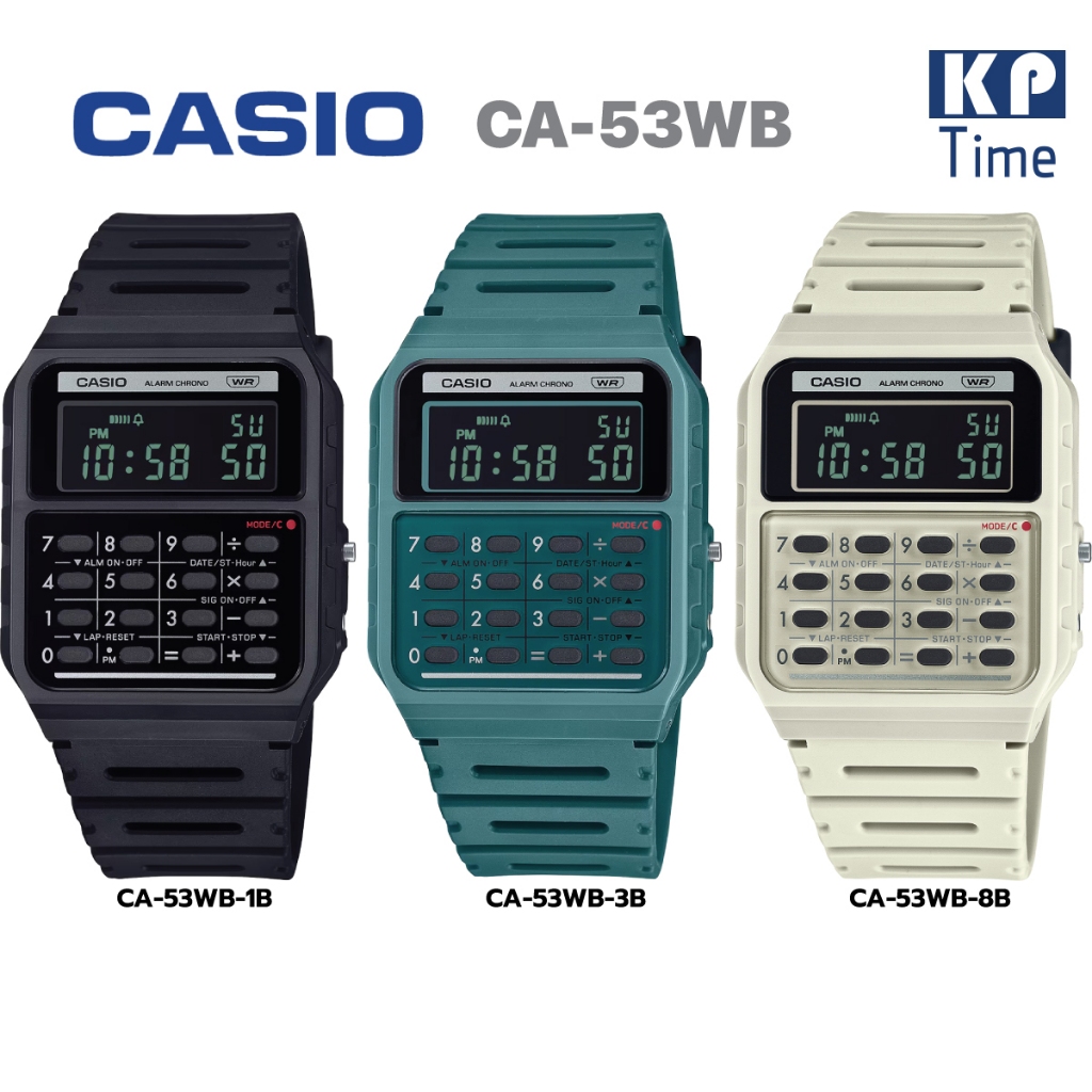 Casio นาฬิกาเครื่องคิดเลข นาฬิกาข้อมือผู้ชาย/ผู้หญิง สายเรซิน รุ่น CA-53WB ของแท้ประกันศูนย์ CMG ...