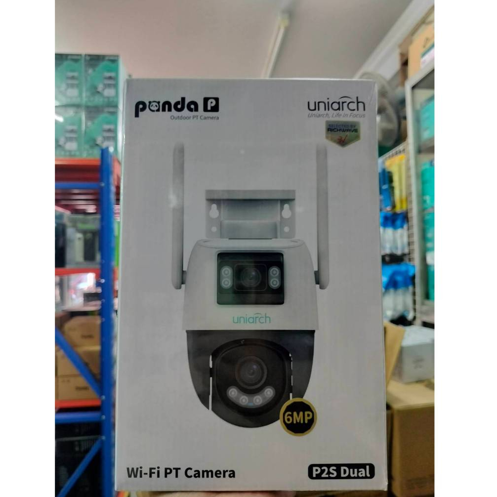 ประกัน 3 ปี Uniarch Uho-P2S-M33F34 3MP+3MP HD Outdoor Dual-lens PT WiFi ...