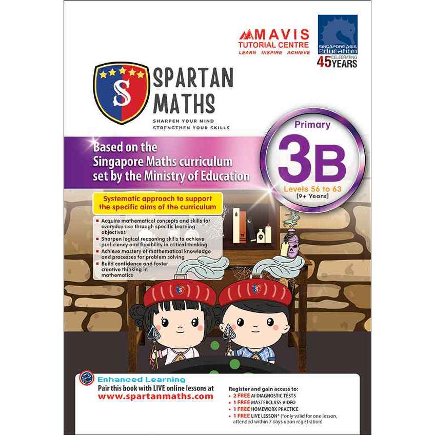 Global Education แบบฝึกหัดเสริม Spartan Maths Primary 3B (Levels 56 to ...