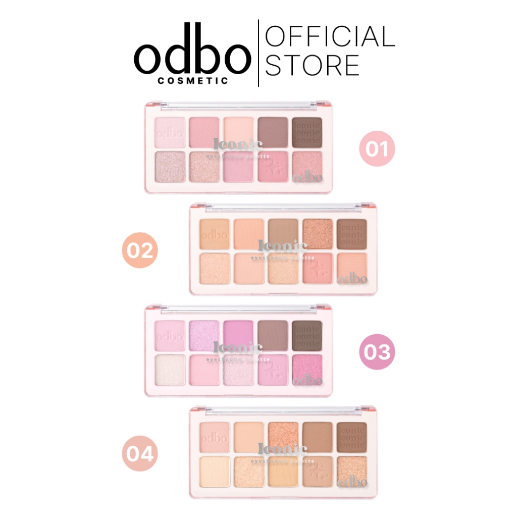 (ของแท้ ส่งตรงจากแบรนด์ 100%) ODBO ICONIC EYESHADOW PALETTE - OD2029 #พาเลทไอโคนิค | Shopee Thailand