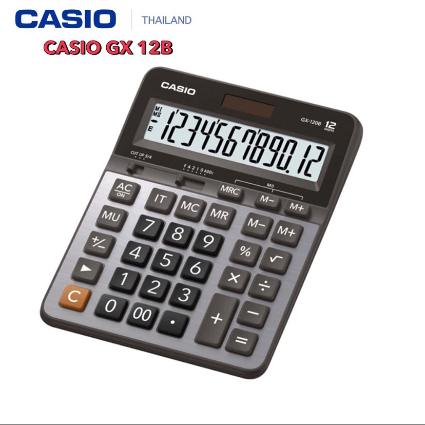 เครื่องคิดเลข เครื่องคำนวนเลขCASIO รุ่น GX-120B | Shopee Thailand